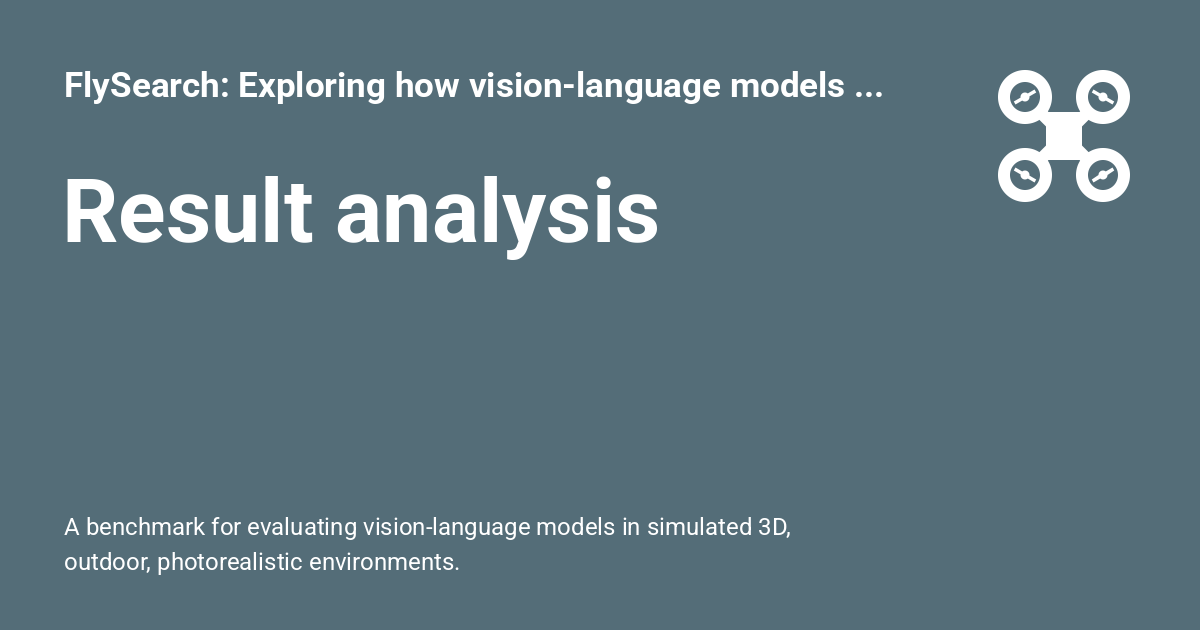 Result analysis - FlySearch: Exploring how vision-language models explore